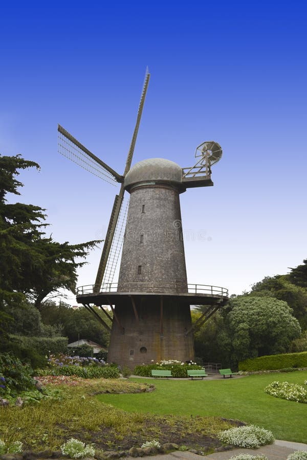 Dutch Windmill In Golden Gate Park Stock Photo - Image of park ...