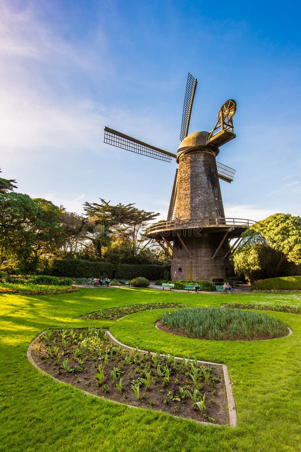 Dutch Windmill - Golden Gate Park, San Francisco Stock Photo - Image of ...