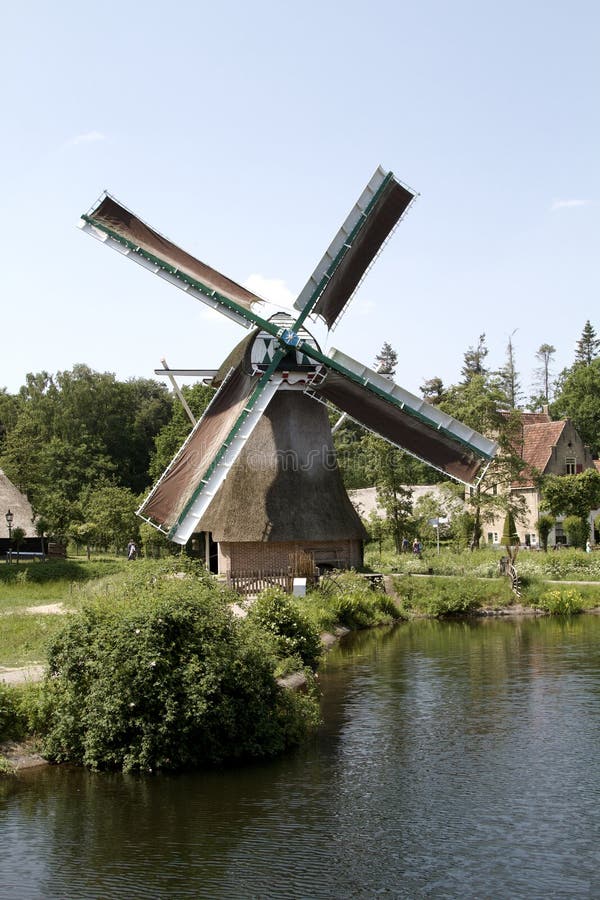 Dutch Windmill Scenery stock image. Image of ecological - 3022861