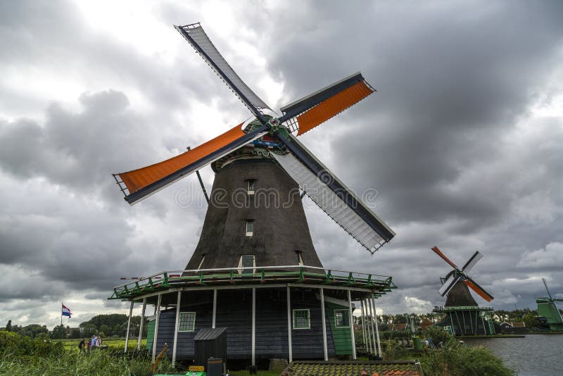 Dutch Windmill editorial photography. Image of power - 76487362