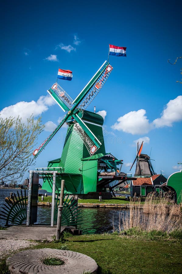 Dutch windmill stock image. Image of wings, tiles, windmill - 32844765