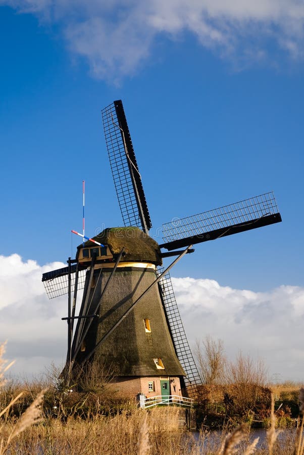Dutch windmills stock image. Image of culture, blade, canal - 7560805