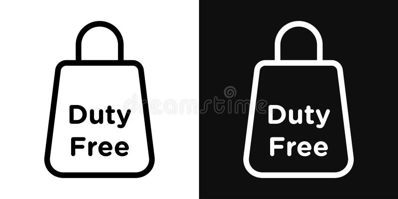 Duty free icon stock vector. Illustration of sign, pictogram - 330451093