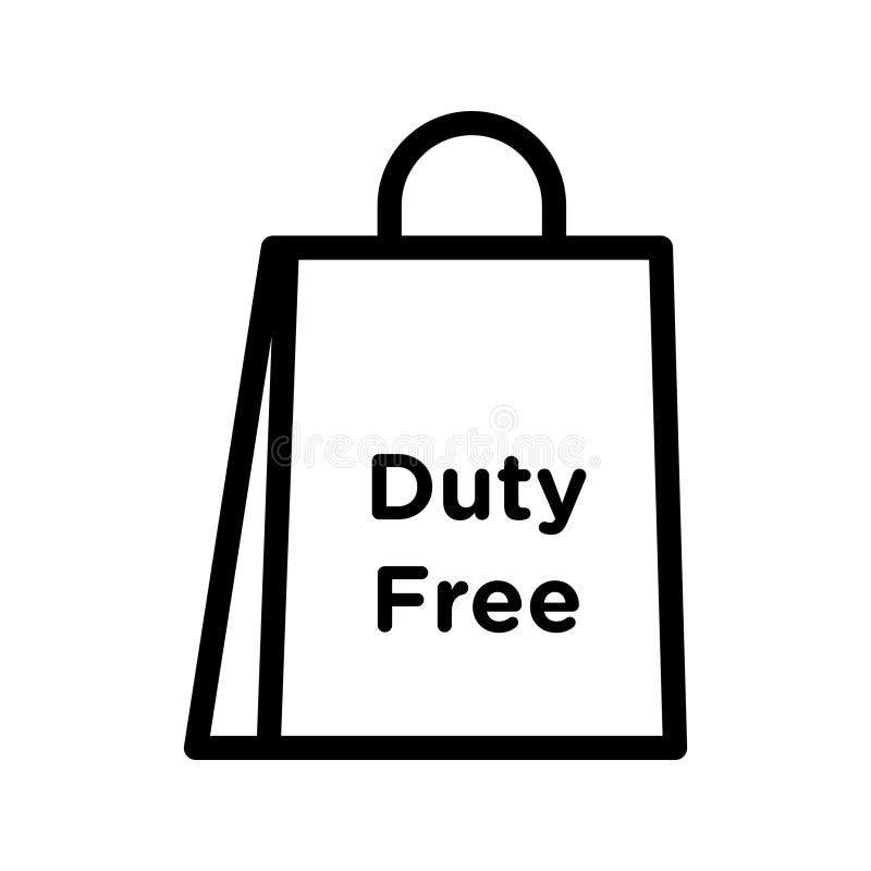 Duty free icon stock vector. Illustration of duty, isolated - 338265044