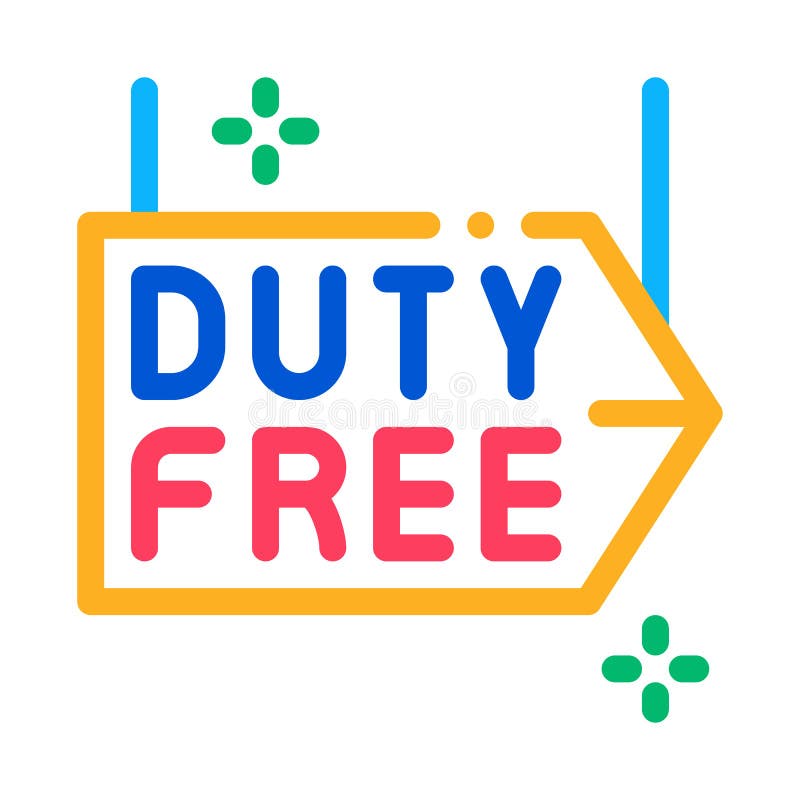Duty Free Pointer Icon Vector Outline Illustration Stock Vector ...