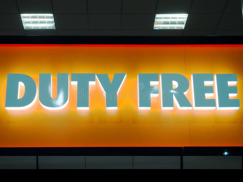 Duty free sign stock photo. Image of shop, airport, stores - 37950668