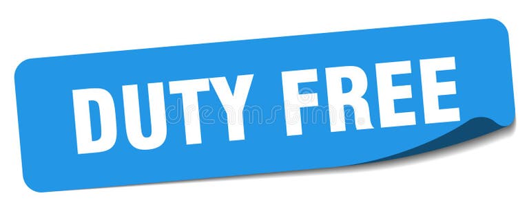 Duty Free Sticker. Duty Free Label Stock Vector - Illustration of ...