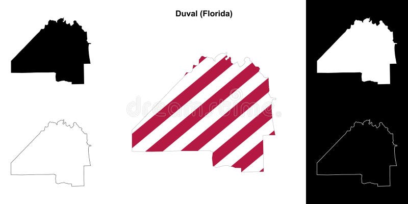 Duval outline map stock vector. Illustration of area - 323866303