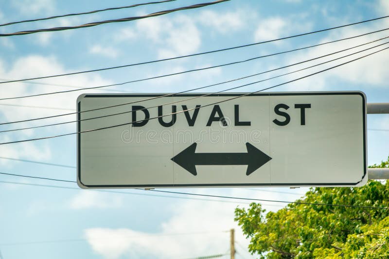 Duval Street Sign in Key West, Florida Stock Image - Image of florida ...