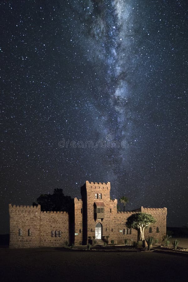 Duwisib Castle Under Milky Way. Stock Photo - Image of duwiseb, light ...