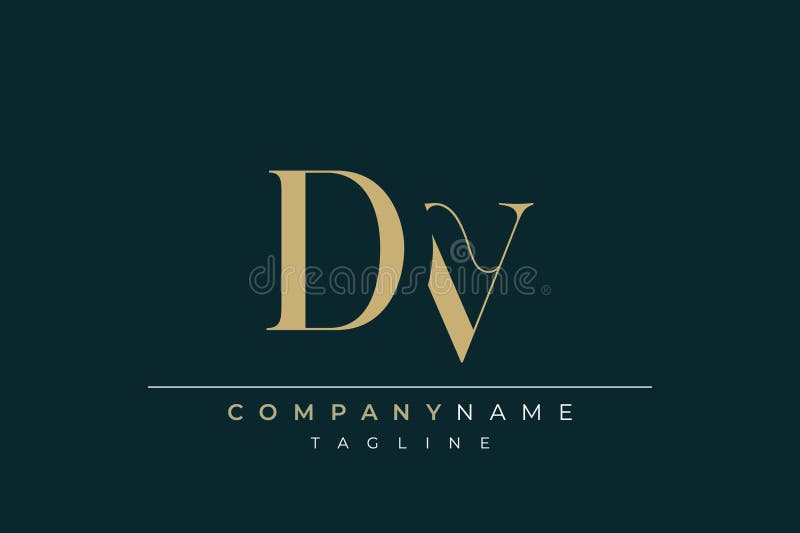 DV Abstract logo design stock vector. Illustration of geometric - 361637640
