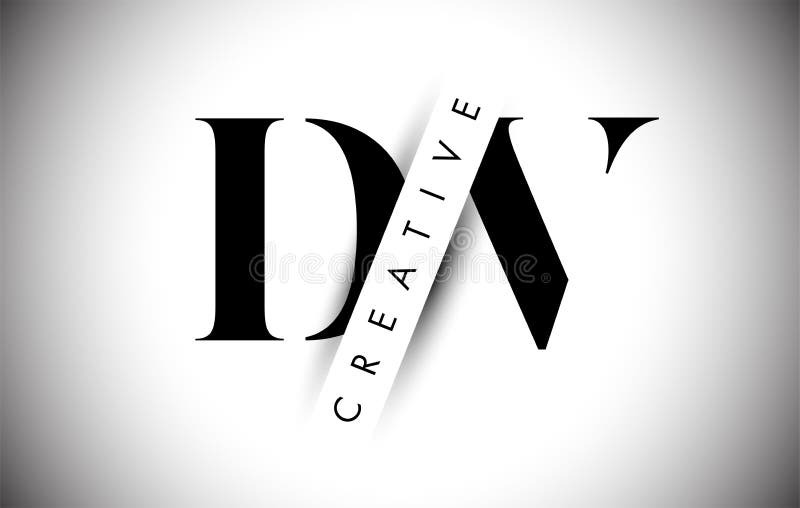 DV D V Letter Logo with Creative Shadow Cut and Overlayered Text Design ...