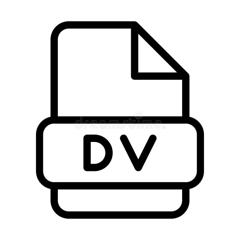 Dv File Icon. Type Files Sign Outline Symbol Design, Icons Format Type ...