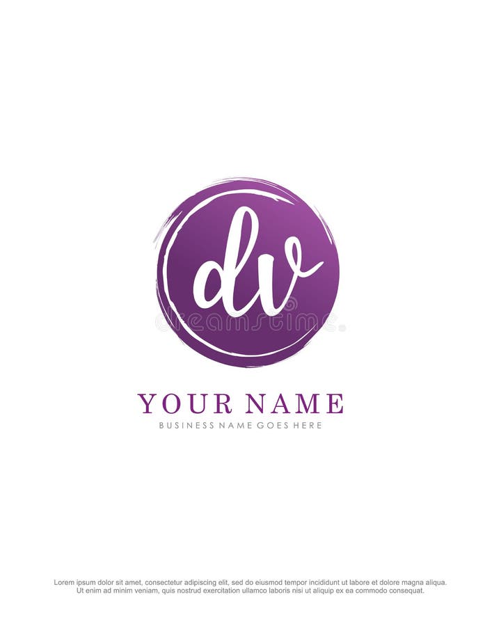 DV Initial Square Logo Template Vector. a Logo Design for Company and ...