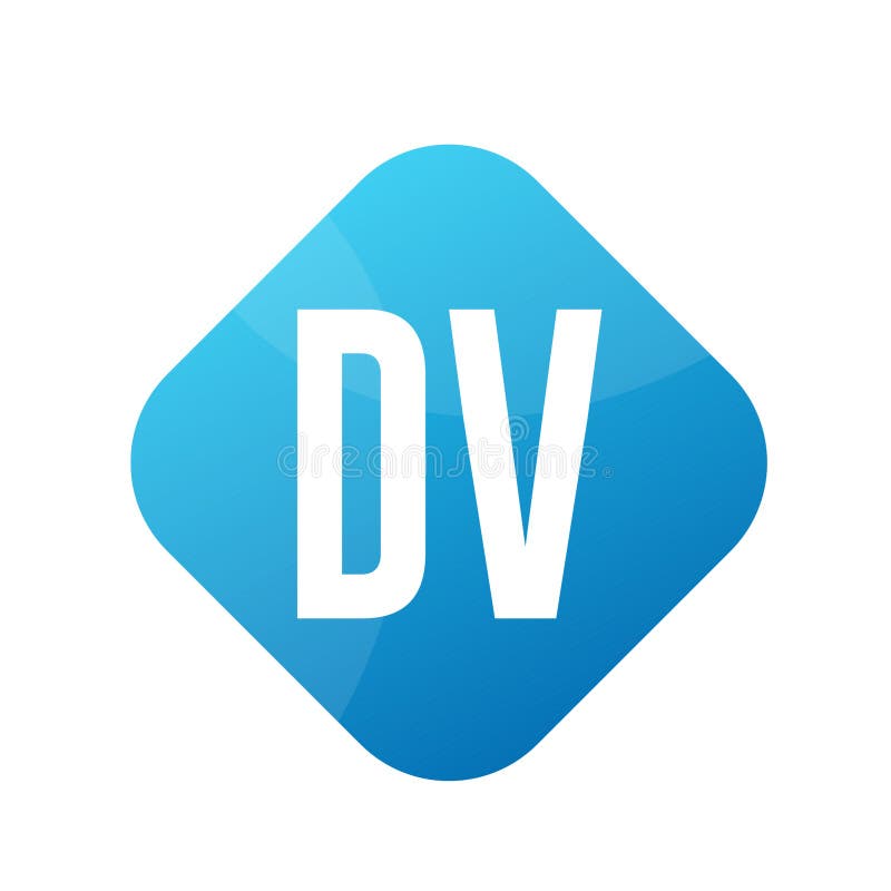 DV Letter Logo Design with Simple Style Stock Vector - Illustration of ...