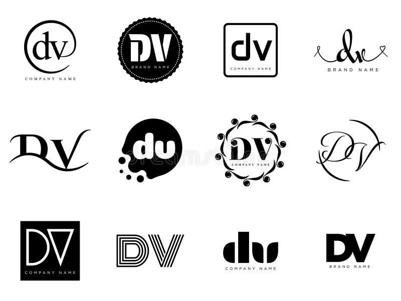 DV Logo Company Template. Letter D and V Logotype Stock Vector ...