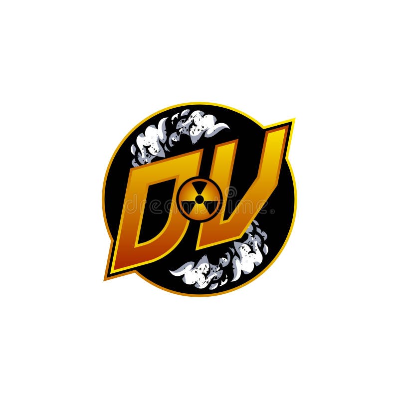 DV Logo Monogram ESport Gaming with Gas Shape Design Stock Vector ...