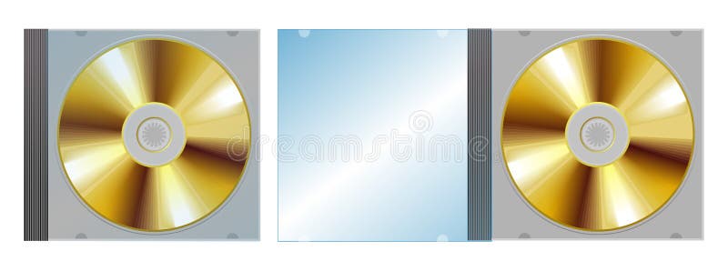Realistic Compact Disc or Cd Template Isolated. Stock Illustration ...