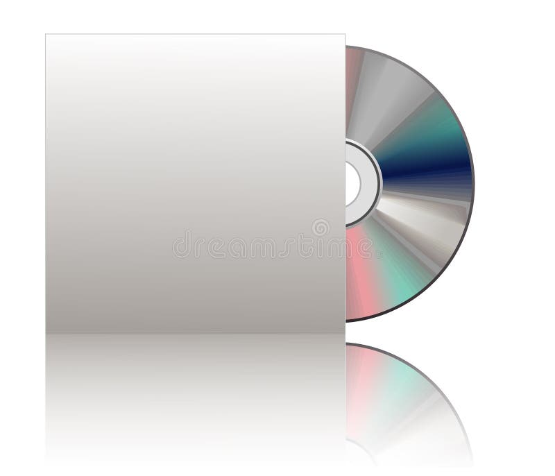 Realistic Compact Disc or Cd Template Isolated. Stock Illustration ...