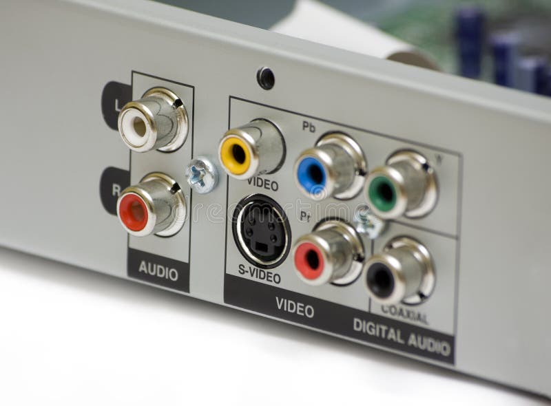 Back Panel Connectors of the Computer Motherboard Stock Photo - Image ...