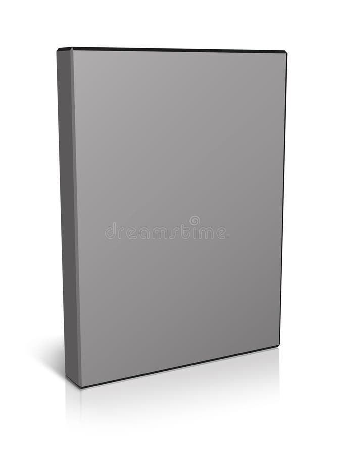DVD Box Blank Template Grey for Presentation Layouts and Design. 3D ...