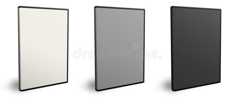DVD Box Blank Template White, Grey and Black for Presentation Layouts ...