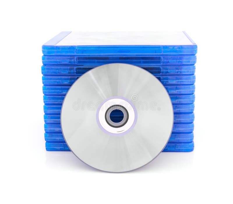 DVD box with disc stock photo. Image of plastic, blue - 67569320