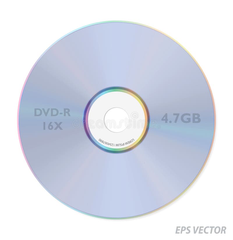 Super Realistic DVD Disc Isolated. 3D Render. Stock Illustration ...