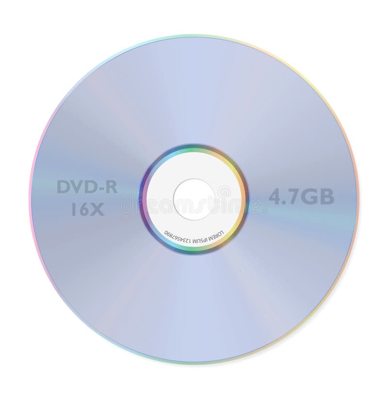 Super Realistic DVD Disc Isolated. 3D Render. Stock Illustration ...