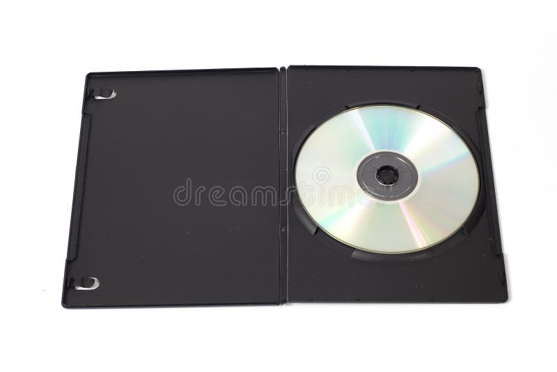 Open DVD Case on White with Clipping Path Stock Image - Image of film ...