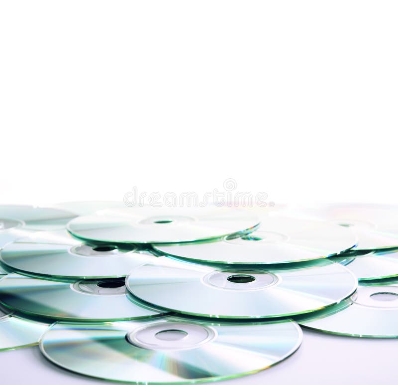 Disques CD (DVD) photo stock. Image du bleu, medias, rayon - 7771094