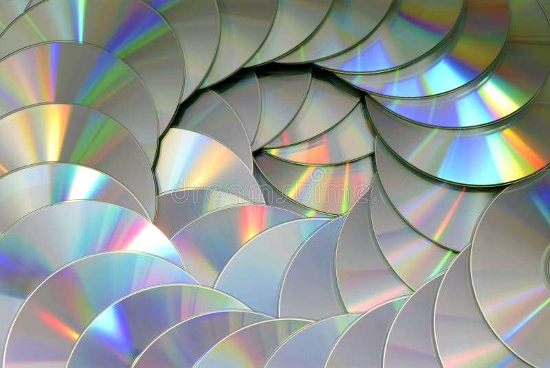 DVD CD Disc Pile Technology Background Texture Pattern Stock Photo ...