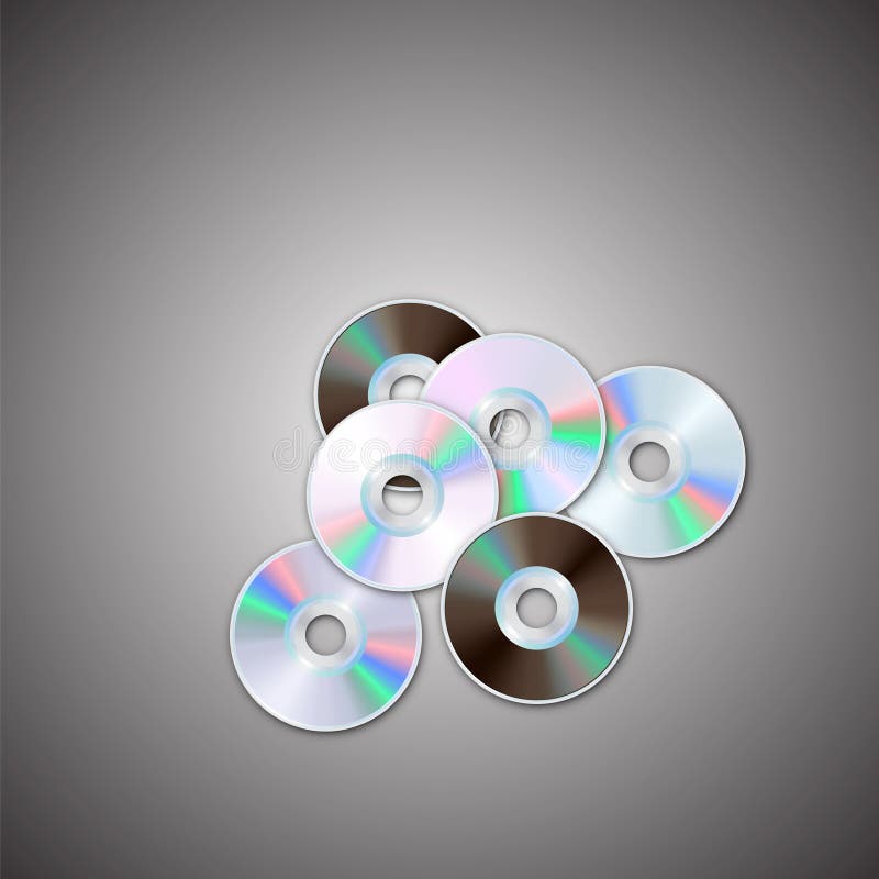 DVD and CD Disc Sets. Computer Disks. Realistic Image. Stock Vector ...