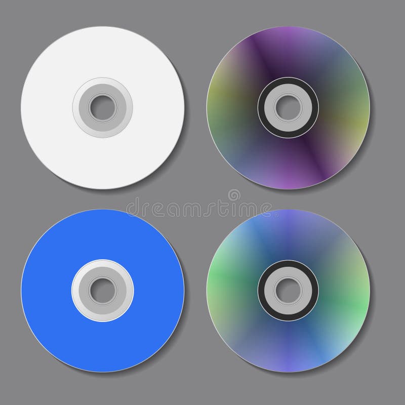 DVD CD Disks. Vector Illustration Stock Vector - Illustration of ...