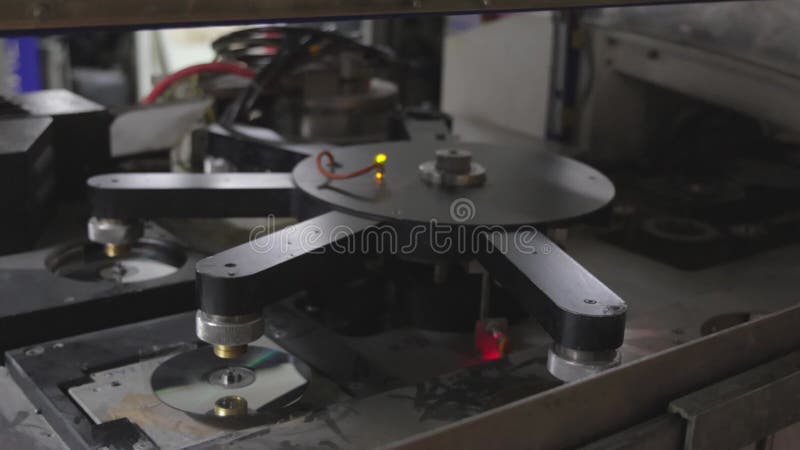 CD DVD Production Machine stock video. Video of europe - 245116099