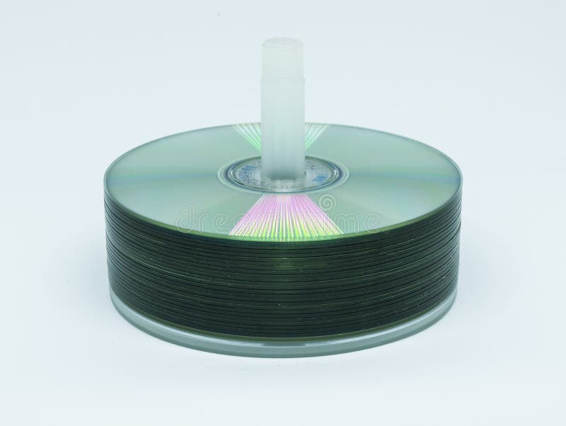 DVD CDs Storage Discs Stacked Up Stock Image - Image of vintage ...