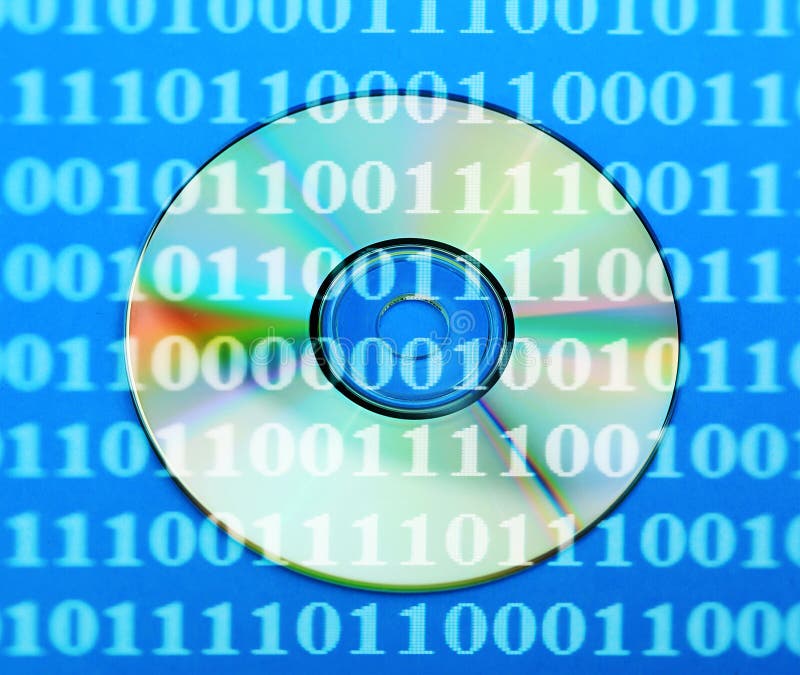 Dvd Disc with Binary Numbers Stock Photo - Image of black, data: 42114604