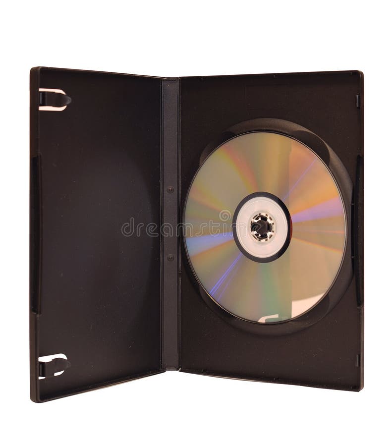 DVD Disc in Box Isolated on White Stock Image - Image of book, blank ...