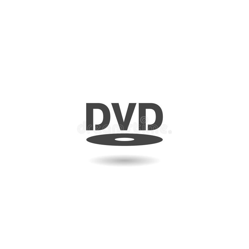 DVD Disc Logo Icon with Shadow Stock Vector - Illustration of blue ...