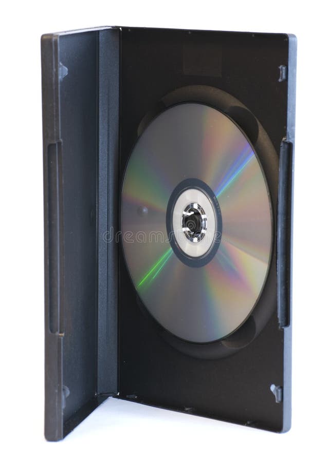 DVD-disc in Open Box on White Background Stock Photo - Image of case ...
