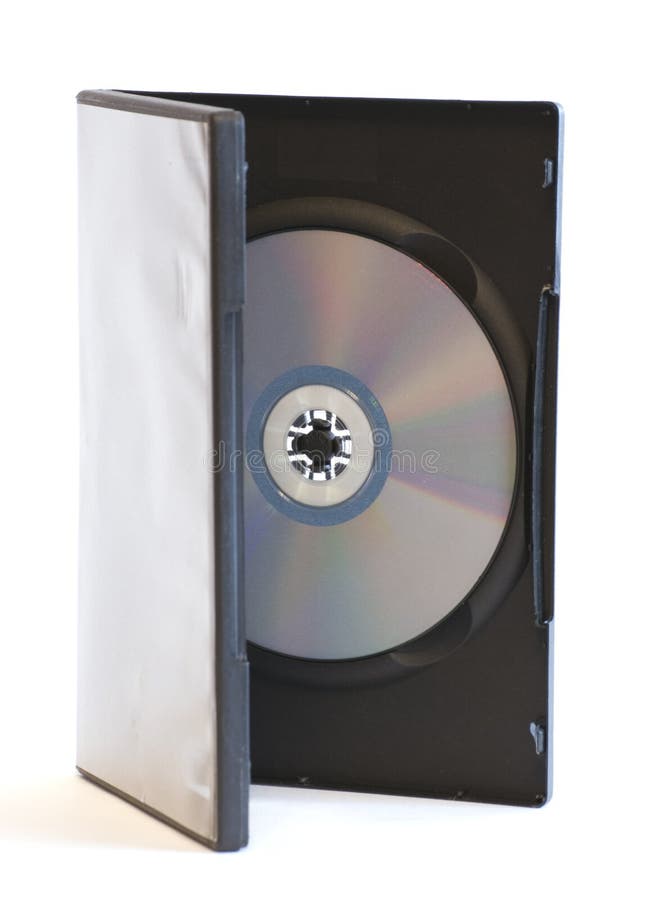 DVD-disc in Open Box on White Background Stock Photo - Image of case ...