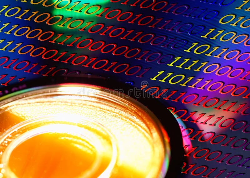 DVD disk with Binaire code stock image. Image of binaire - 792533
