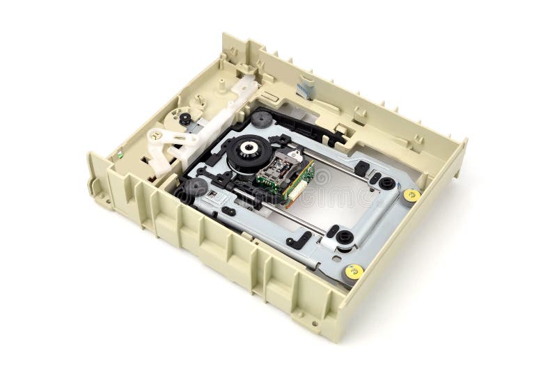 DVD disk drive mechanism stock photo. Image of maintenance - 133323358