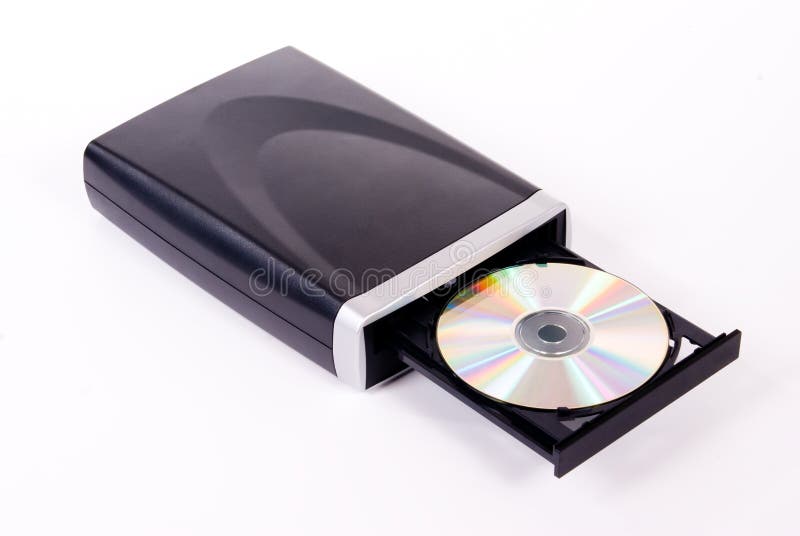 External CD/DVD drive stock photo. Image of hardware, data - 883730