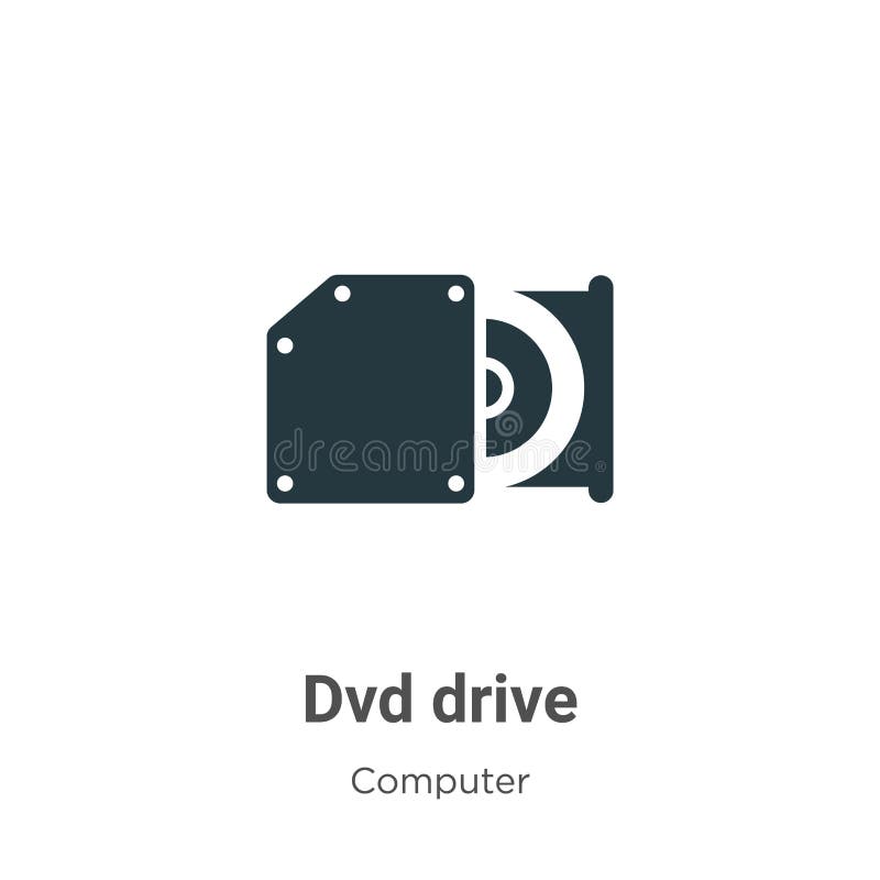 Dvd Drive Vector Icon on White Background. Flat Vector Dvd Drive Icon ...