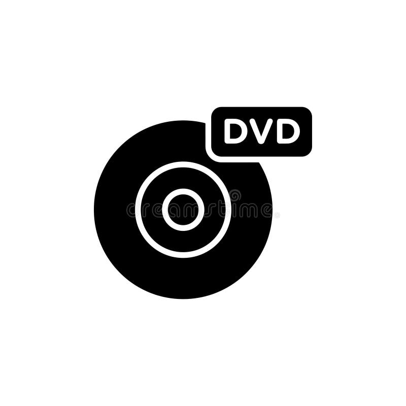 Dvd Line Icon Isolated on White Background Stock Illustration ...