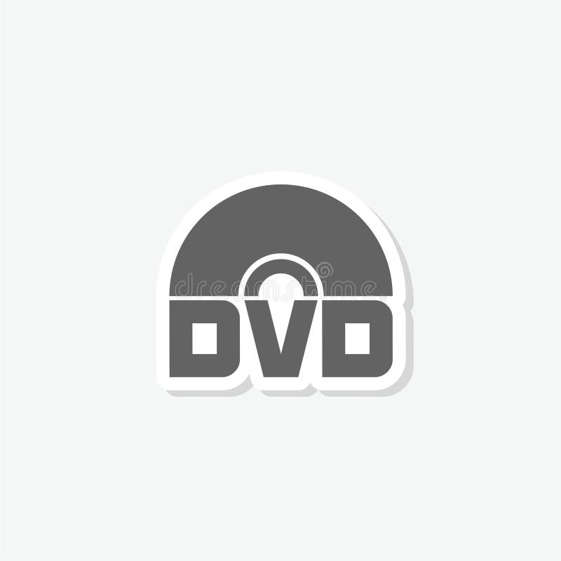 DVD Logo Icon Sticker Isolated on Gray Background Stock Vector ...