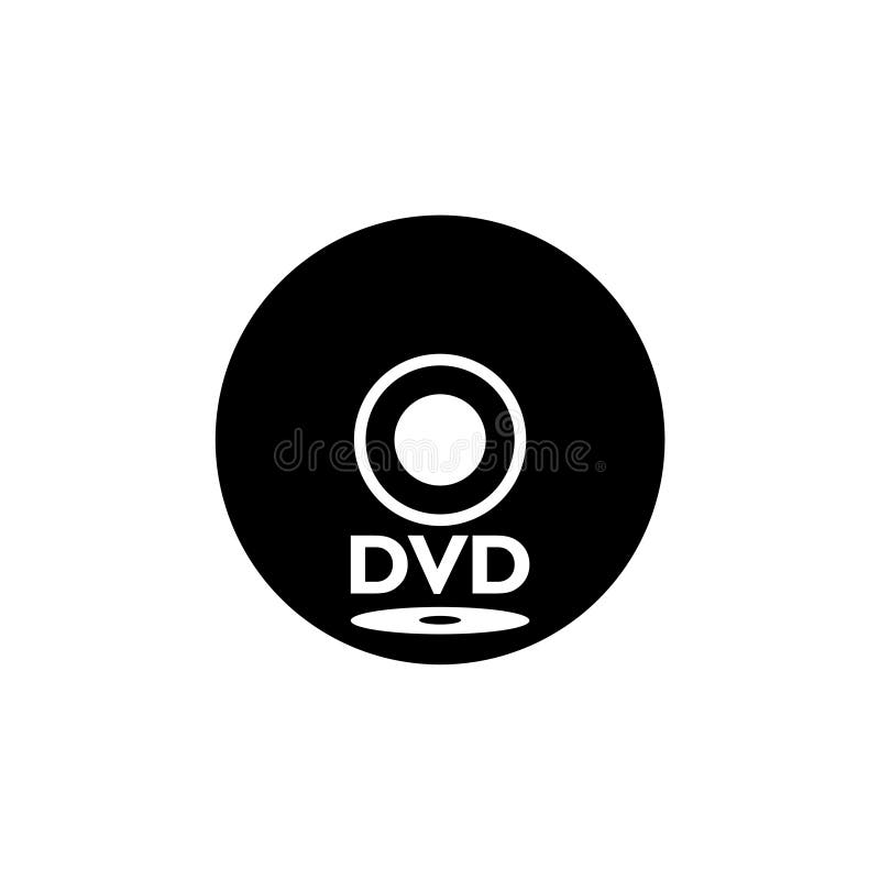 Black Dvd Icon or Logo Isolated on White Editorial Photography ...