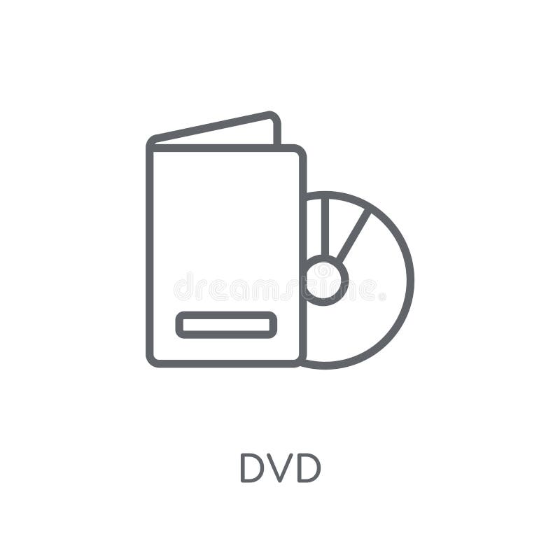 DVD Logo Linear Icon. Modern Outline DVD Logo Logo Concept on Wh Stock ...