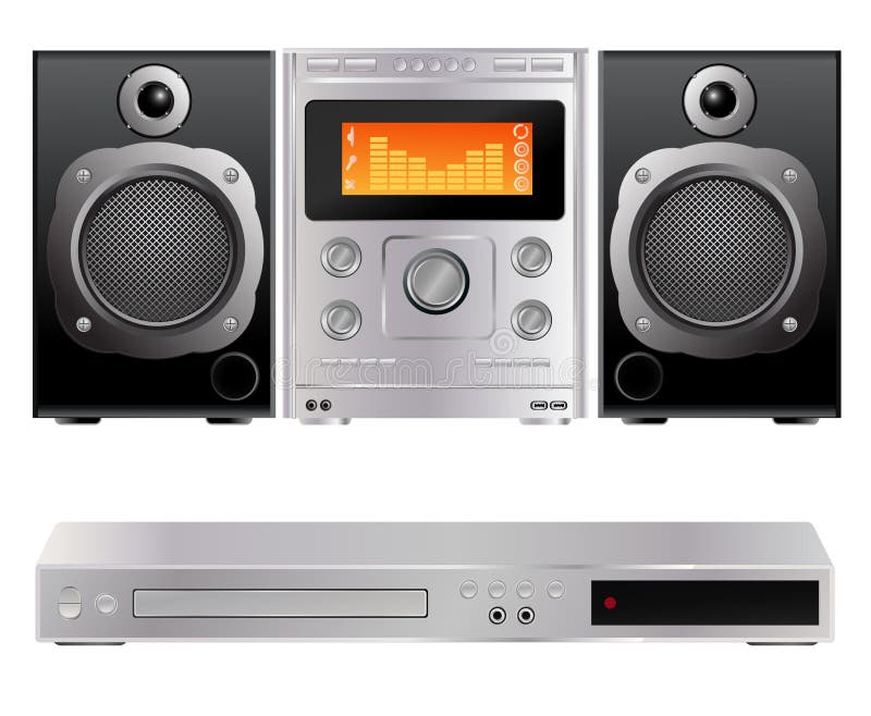 HiFi CD DVD MP3 Player stock vector. Illustration of display - 3747678